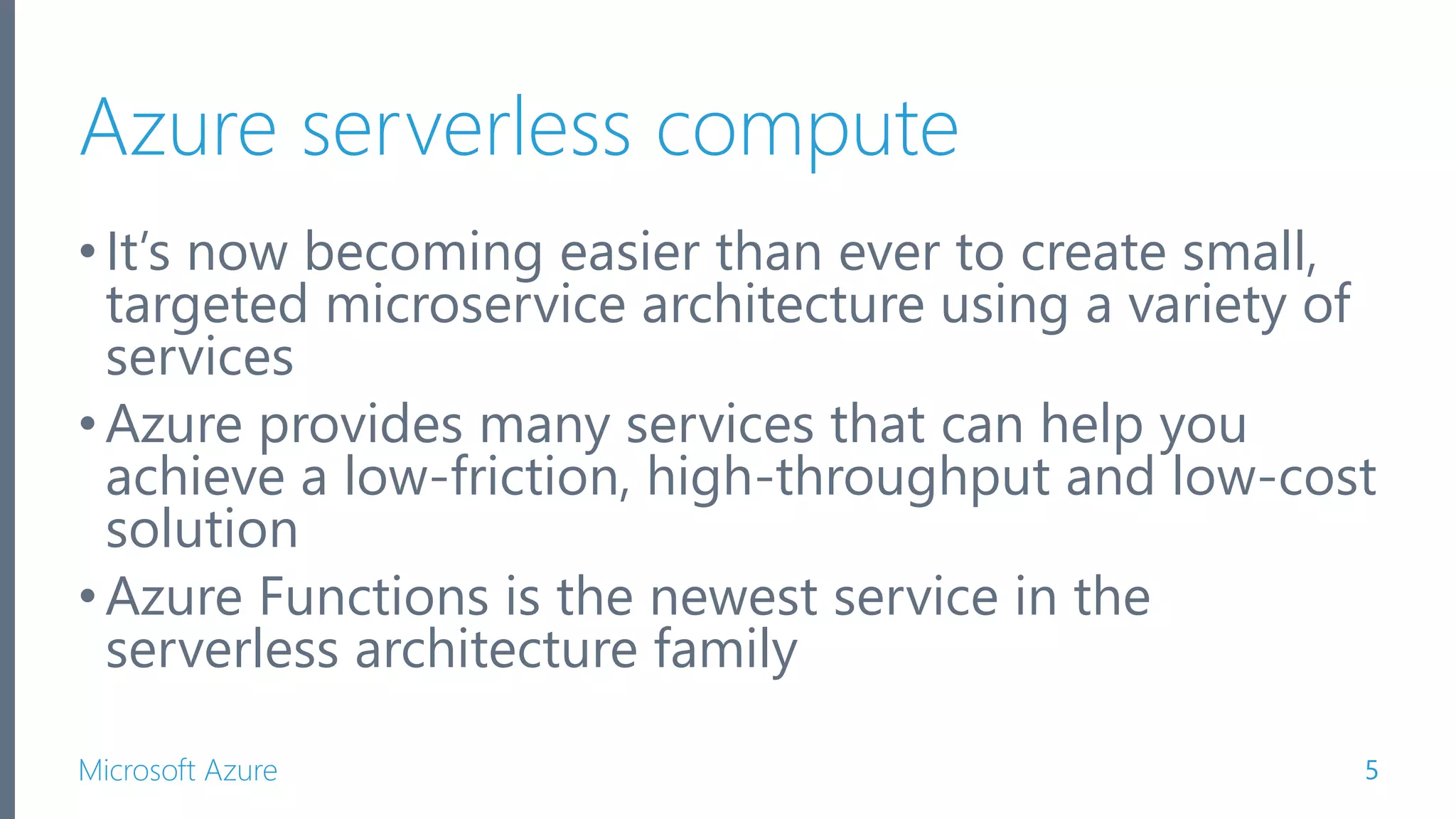 Introduction to Azure Functions | PPTX
