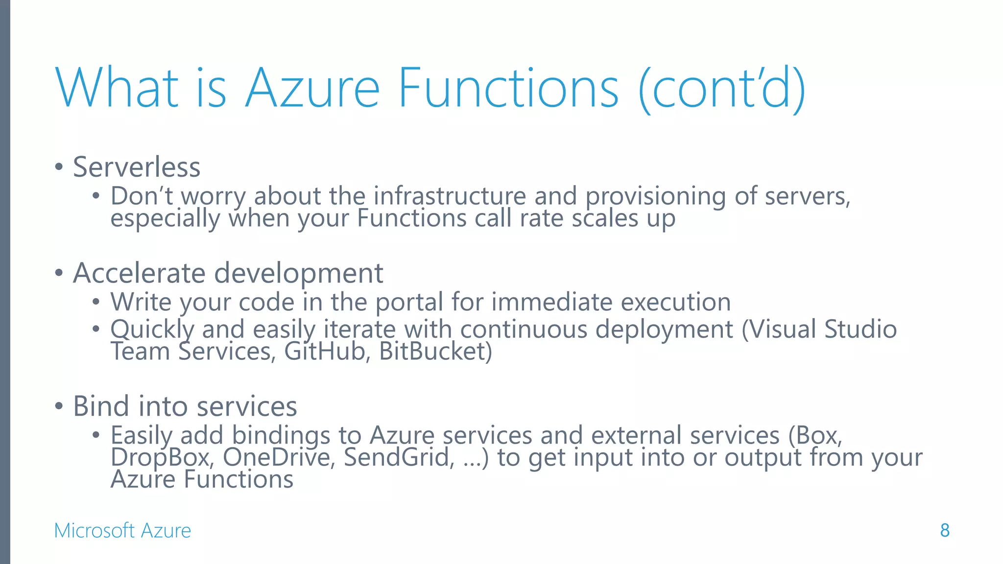Introduction to Azure Functions | PPTX