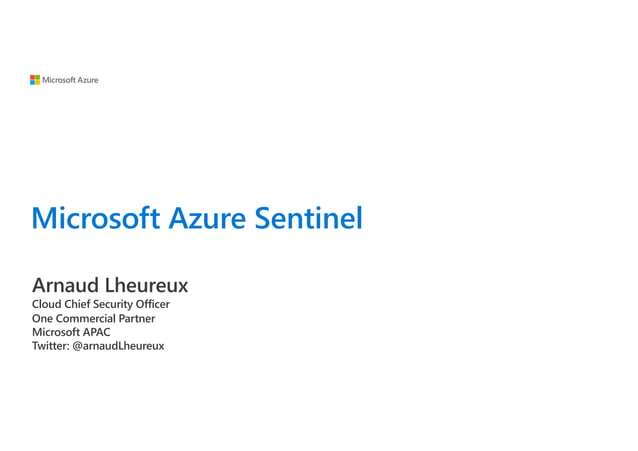 Introduction to Azure Sentinel | PPT