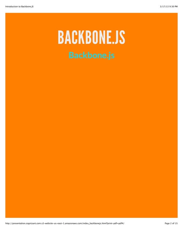 Introduction to Backbone.js