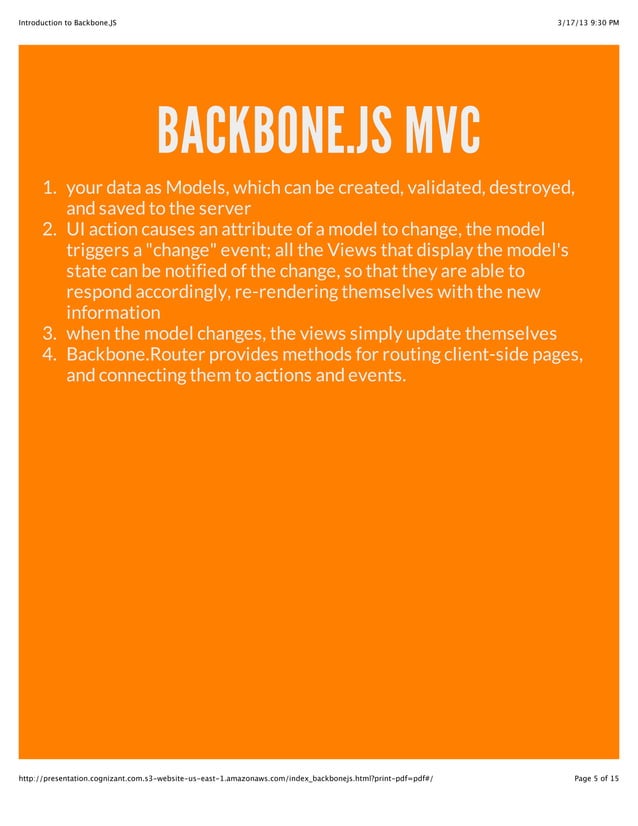Introduction to Backbone.js