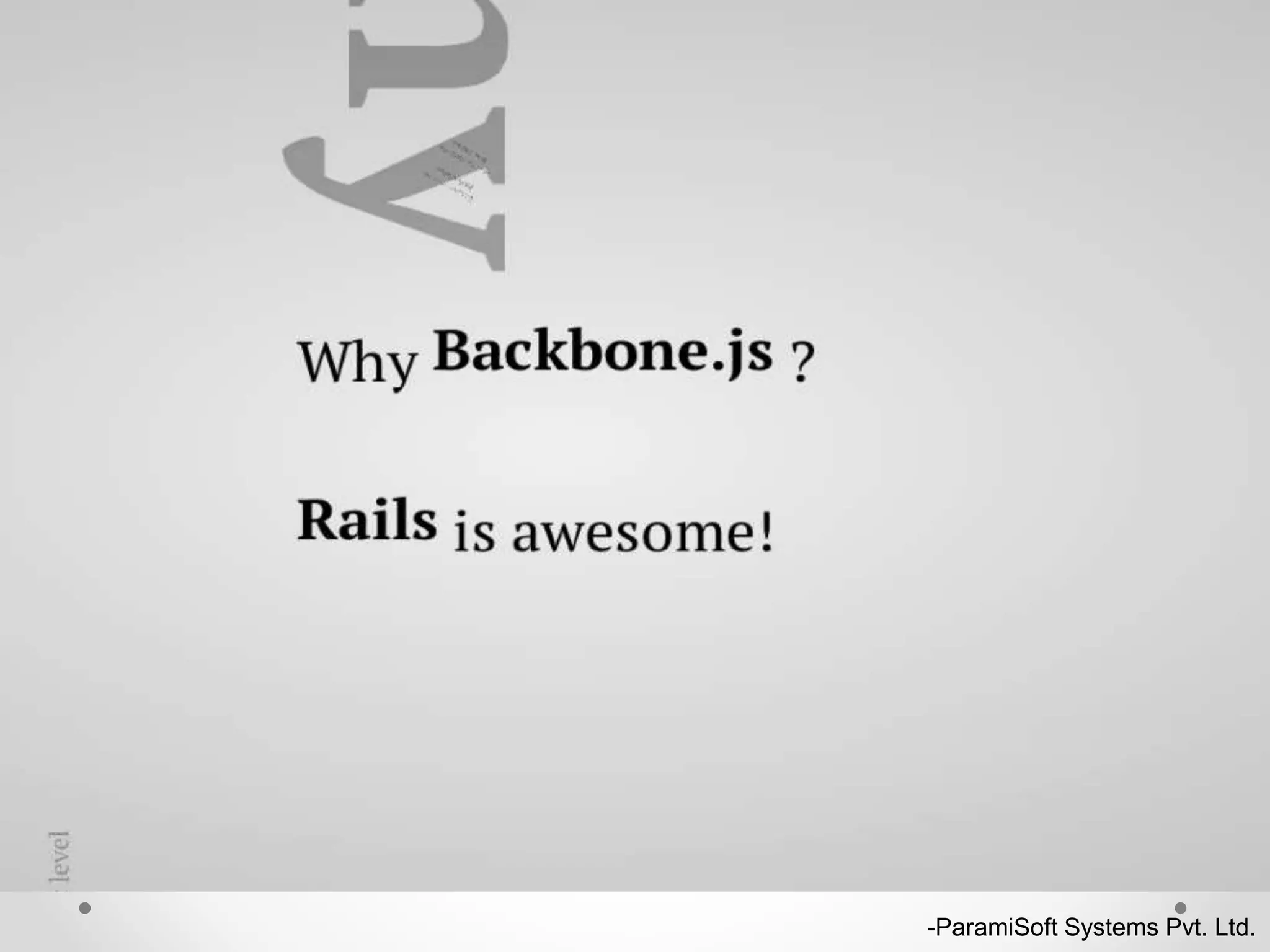 Introduction To Backbone JS | PPT