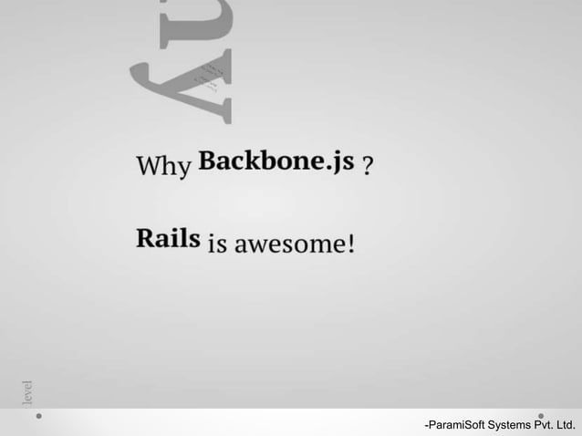Introduction To Backbone JS | PPT