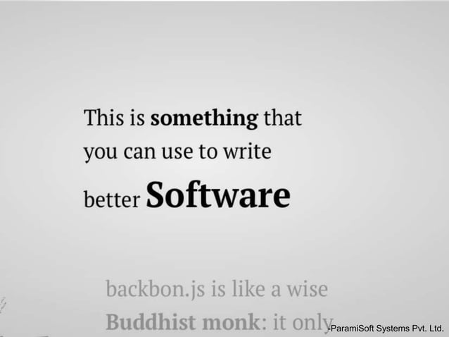 Introduction To Backbone JS | PPTX