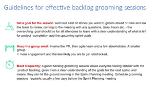 Introduction to backlog grooming in Agile | PPTX