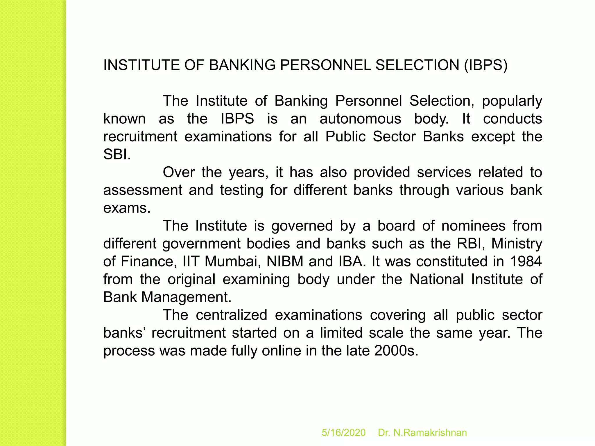 Introduction to Bank Exam | PPT