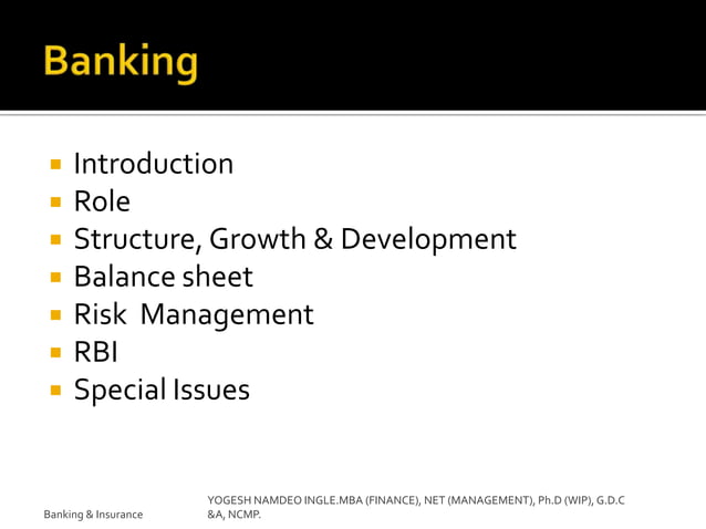 Introduction to banking | PPTX