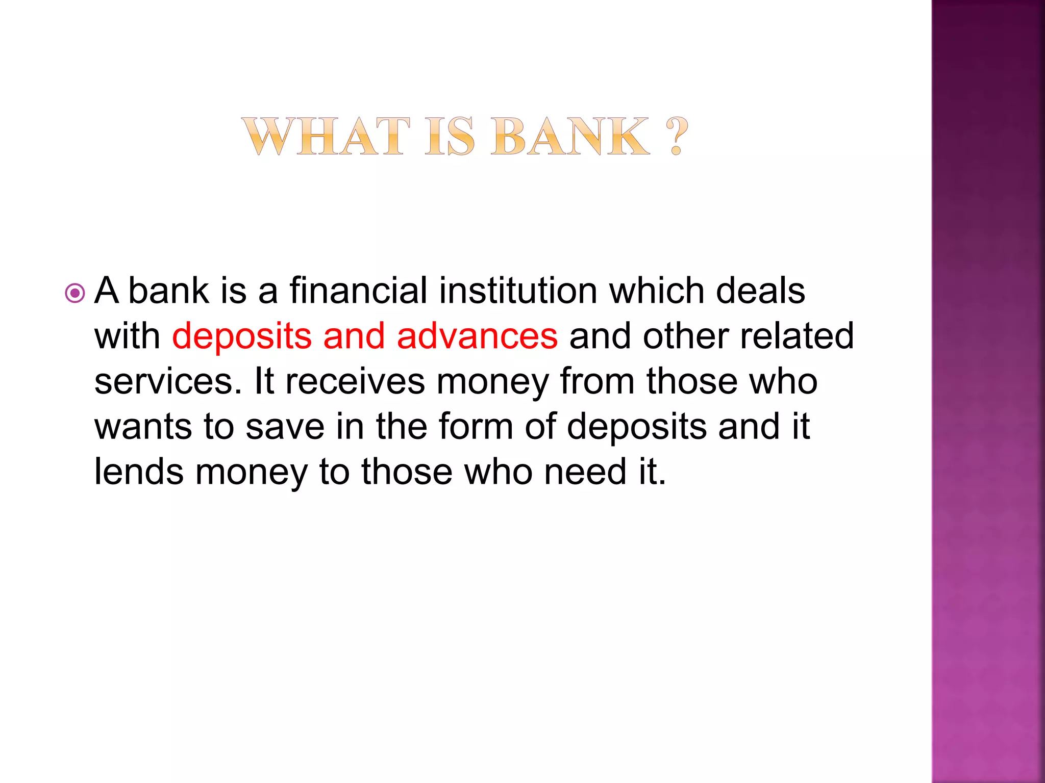 INTRODUCTION TO BANKING.pptx | Business Banking & Finance | Business