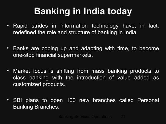 Introduction to banking operations | PPT