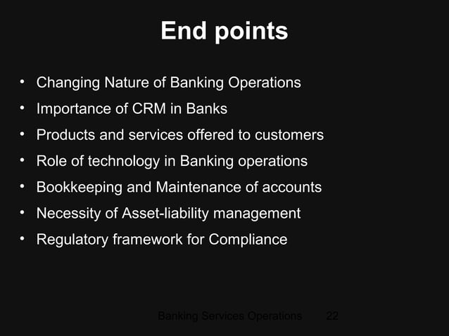 Introduction to banking operations | PPT