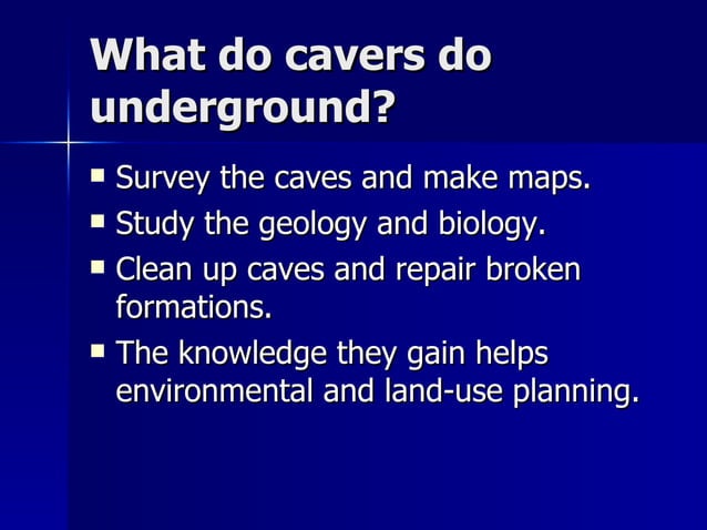 Introduction to basic caving | PPT