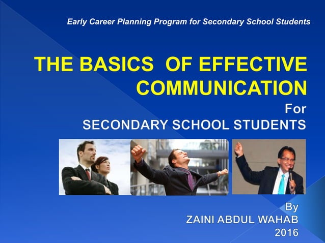 Introduction to basic communications for secondary school students | PPT
