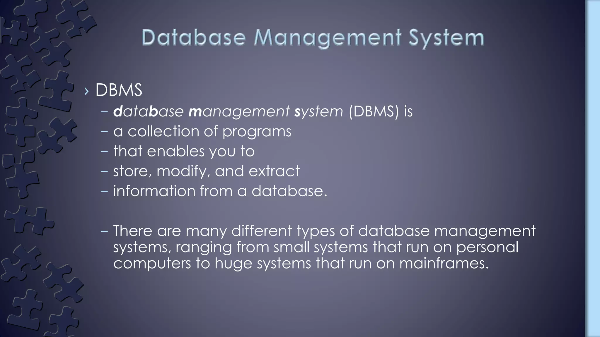 Introduction to basic database concepts | PPTX