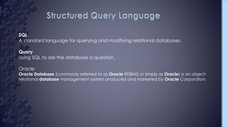 Introduction to basic database concepts | PPTX