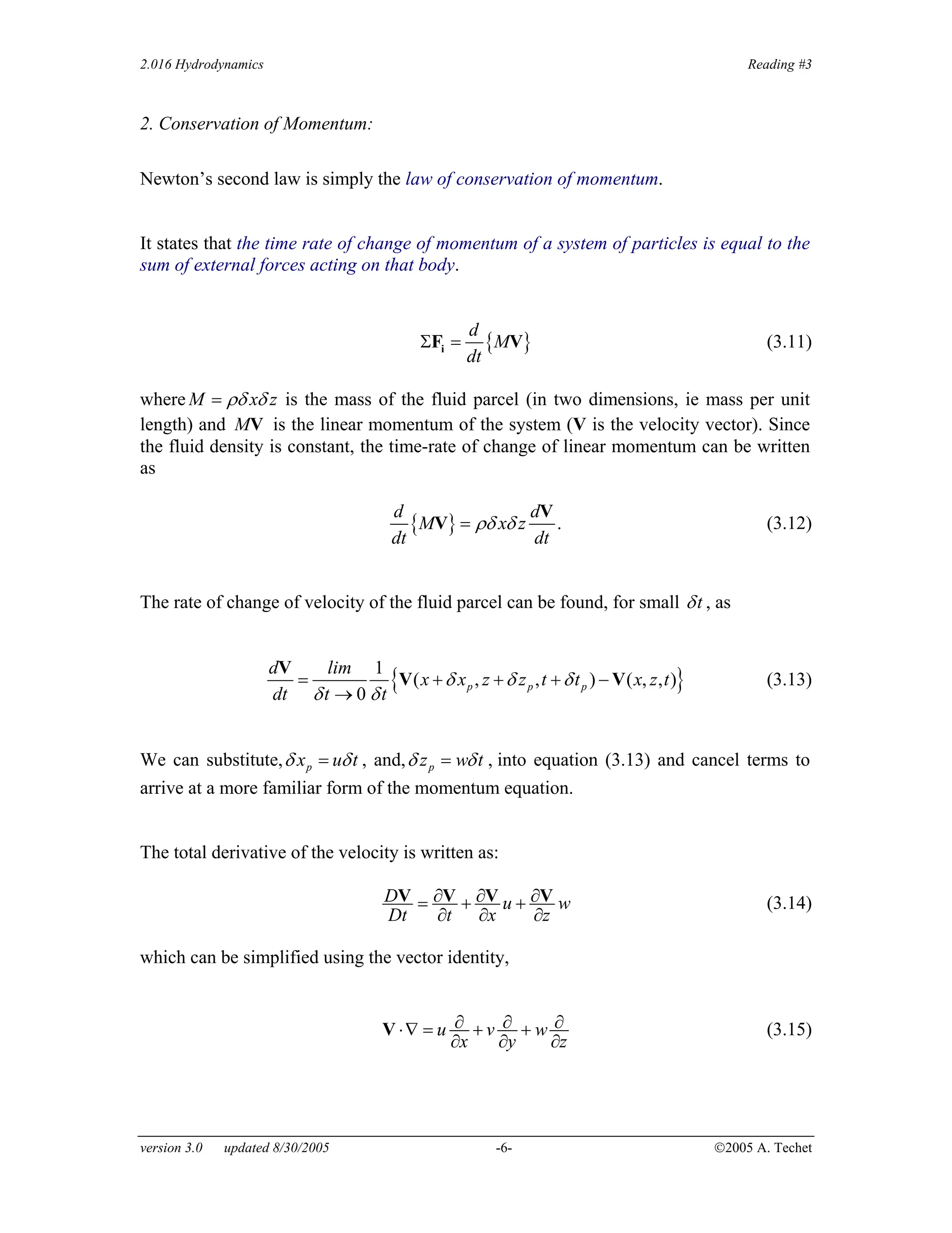 Introduction to basic principles of fluid mechanics | PDF