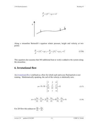 Introduction to basic principles of fluid mechanics | PDF