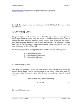 Introduction to basic principles of fluid mechanics | PDF