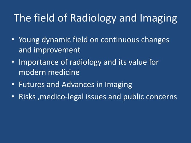 Introduction to basics of radiology | PPTX