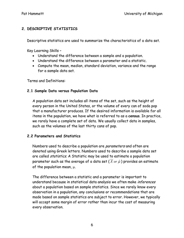 Introduction to basic statistics | PDF