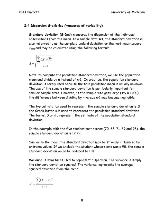 Introduction to basic statistics | PDF