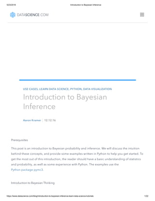 Introduction to Bayesian Inference | PDF