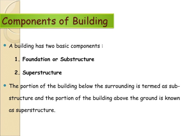 Introduction to Building Construction | PPT | Civil Engineering ...