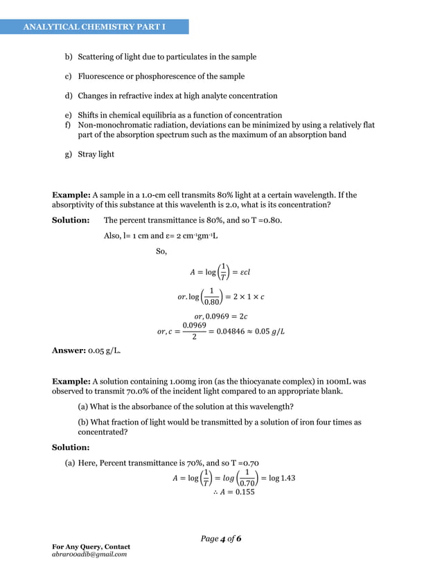 Introduction to beer lambert law | PDF | Chemistry | Science