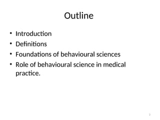 Introduction to Behavioural Sciences in Medical Practice.ppt | Science