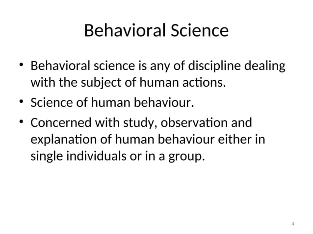 Introduction to Behavioural Sciences in Medical Practice.ppt | Science