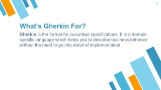 Introduction to Behaviour Driven Development (BDD) and Cucumber with ...