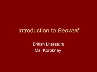 Introduction to beowulf | PPT