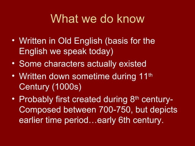 Introduction to beowulf | PPT | Poetry | Books and Literature