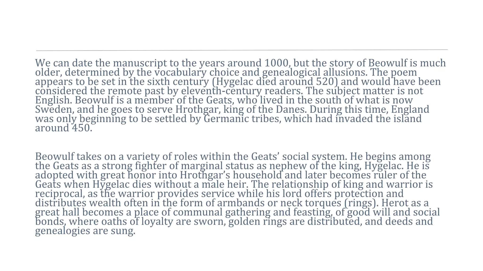 Introduction to Beowulf | PPTX