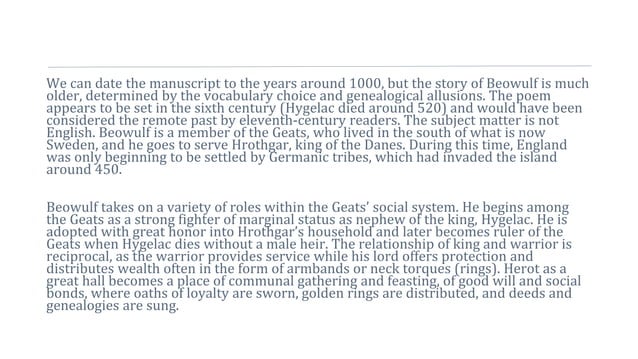 Introduction to Beowulf | PPTX