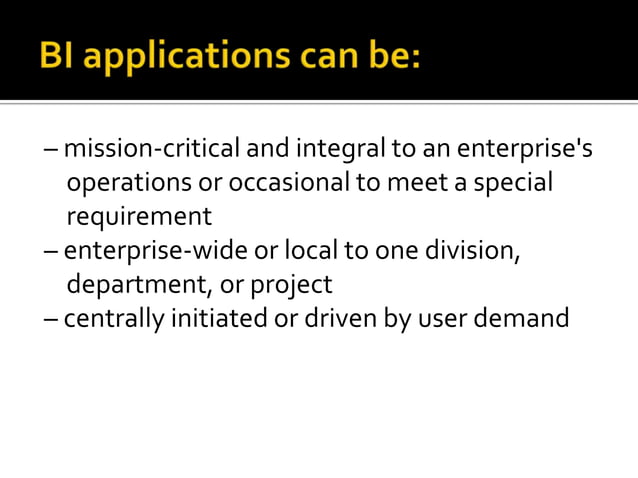 Introduction to business intelligence | PPTX | Databases | Computer Software and Applications