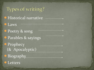 Introduction to the Bible | PPT