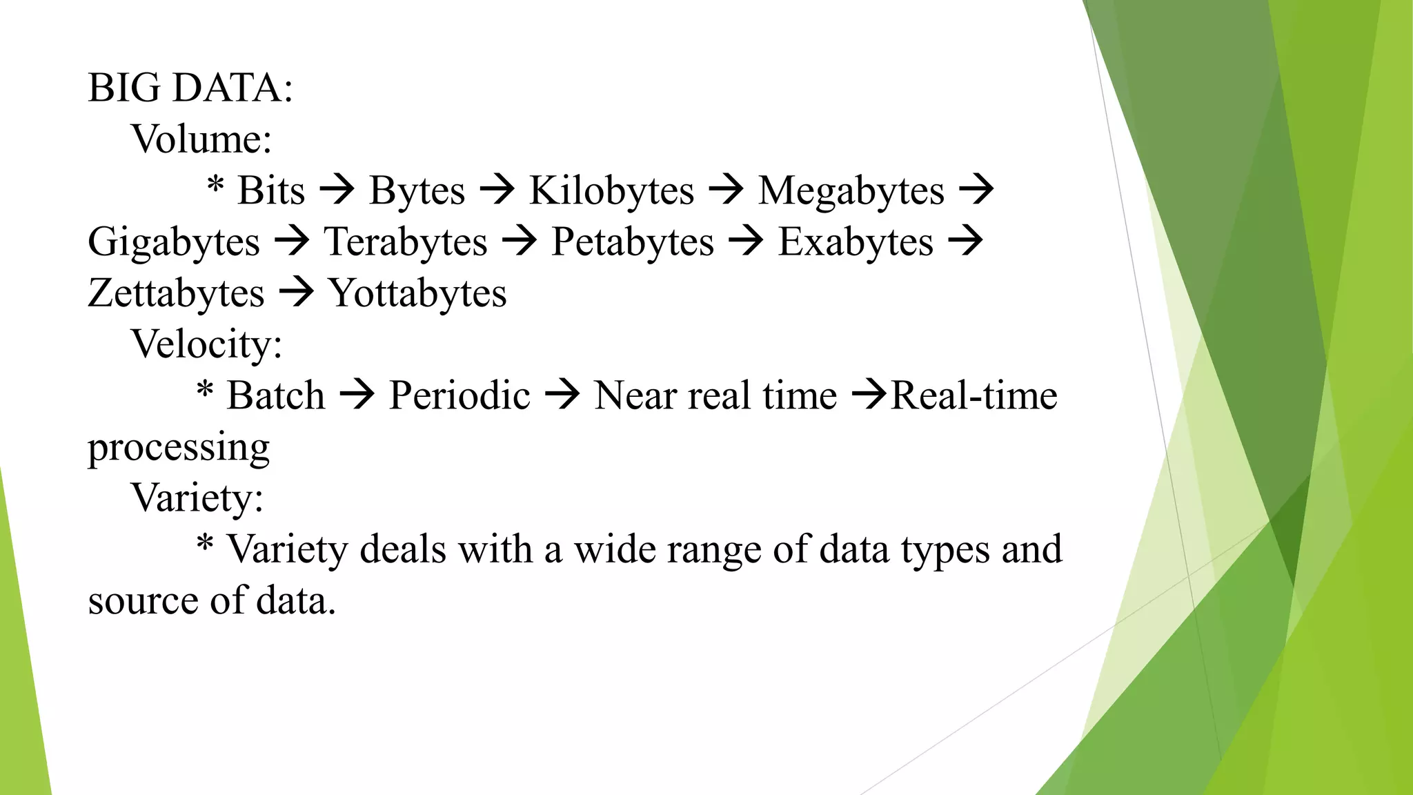 Introduction to big data | PPT
