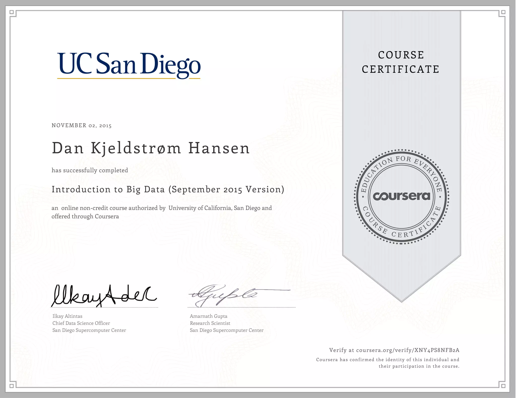 Introduction to big data coursera | PPT