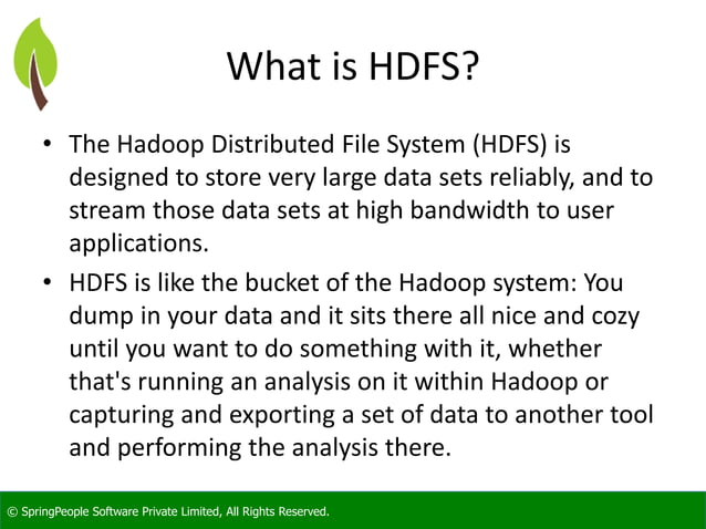 Introduction To Big Data Analytics On Hadoop - SpringPeople | PDF
