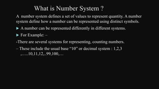 Introduction to binary number system | PPTX