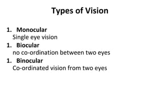 Introduction to binocular vision and ocular motility | PPT
