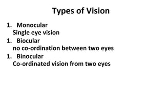 Introduction to binocular vision and ocular motility | PPT