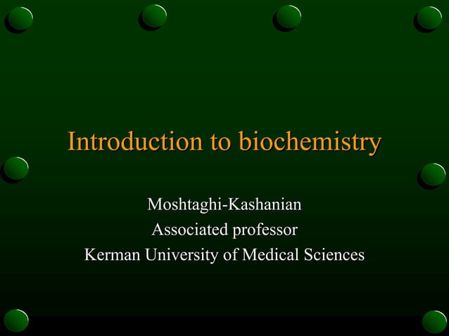 Introduction to biochemistry | PDF | Chemistry | Science