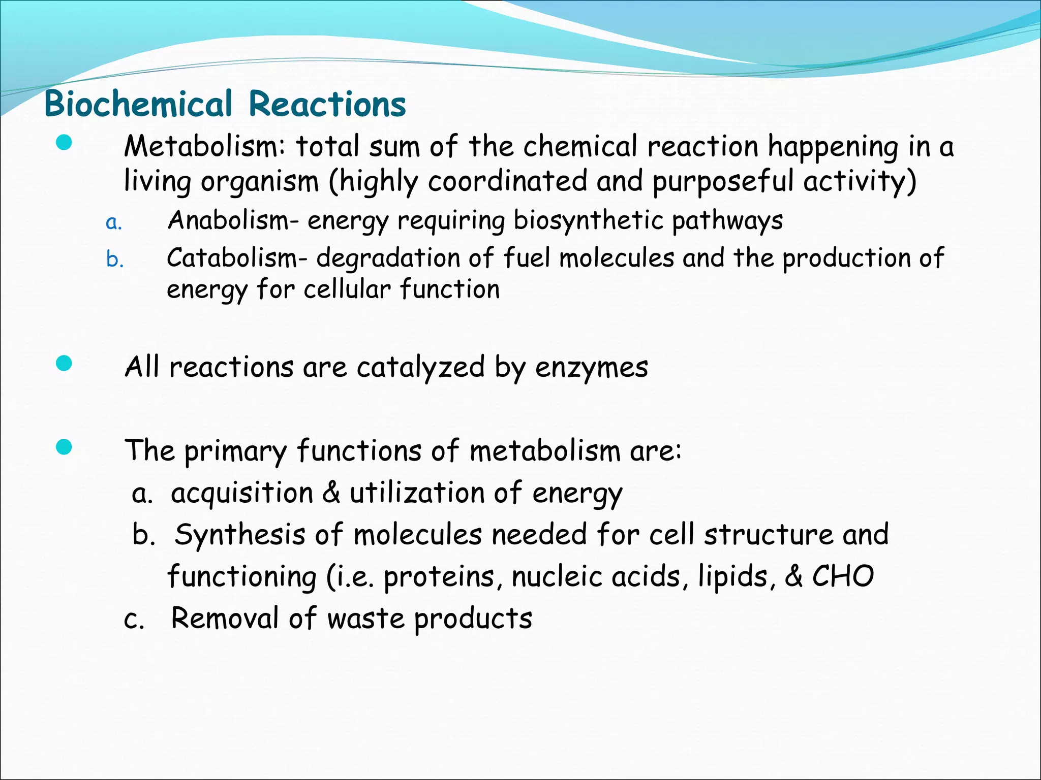 Introduction to biochemistry | PPT
