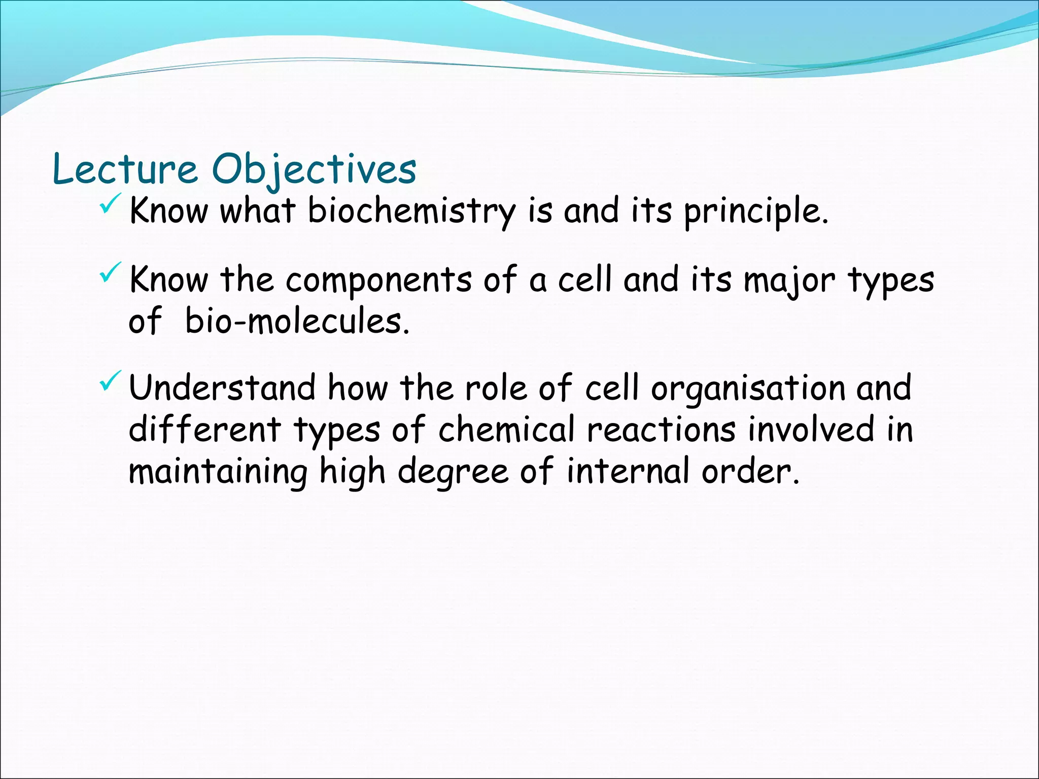 Introduction to biochemistry | PPT
