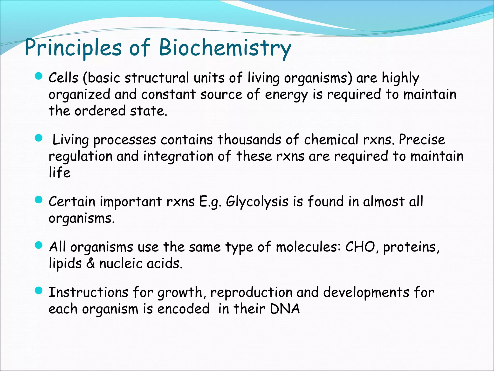 Introduction to biochemistry | PPT