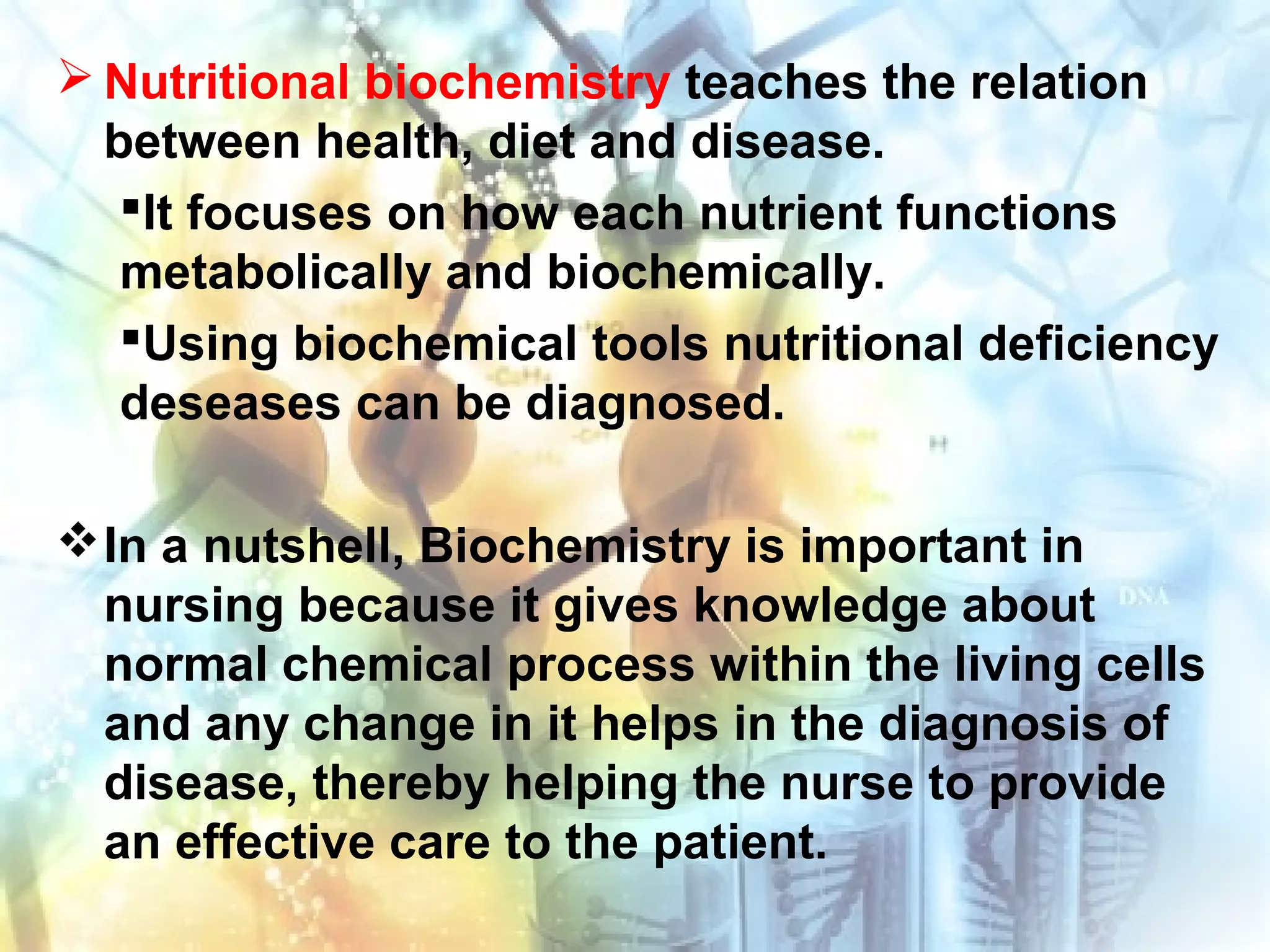 Introduction to biochemistry | PPT