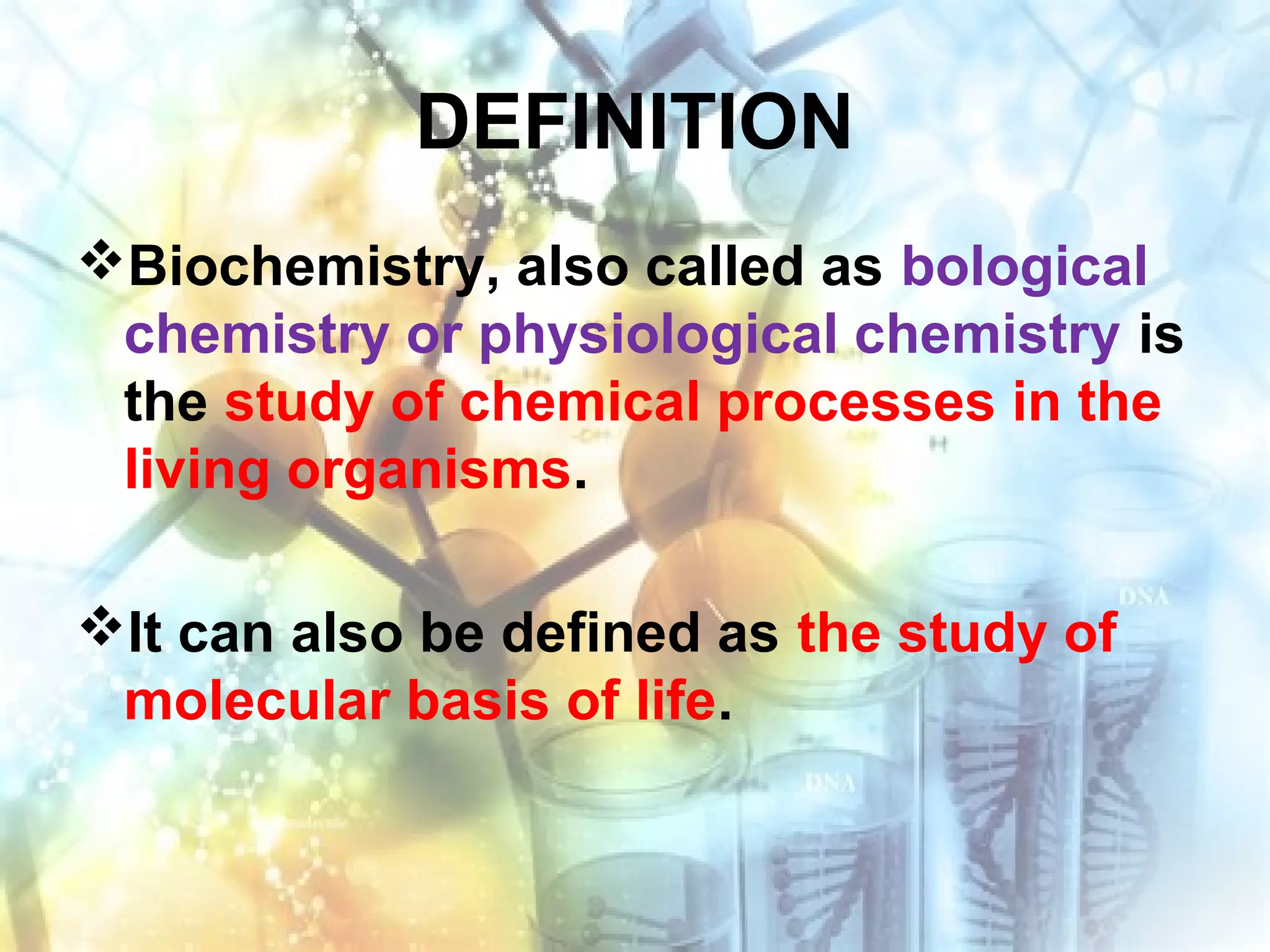 Introduction to biochemistry | PPT