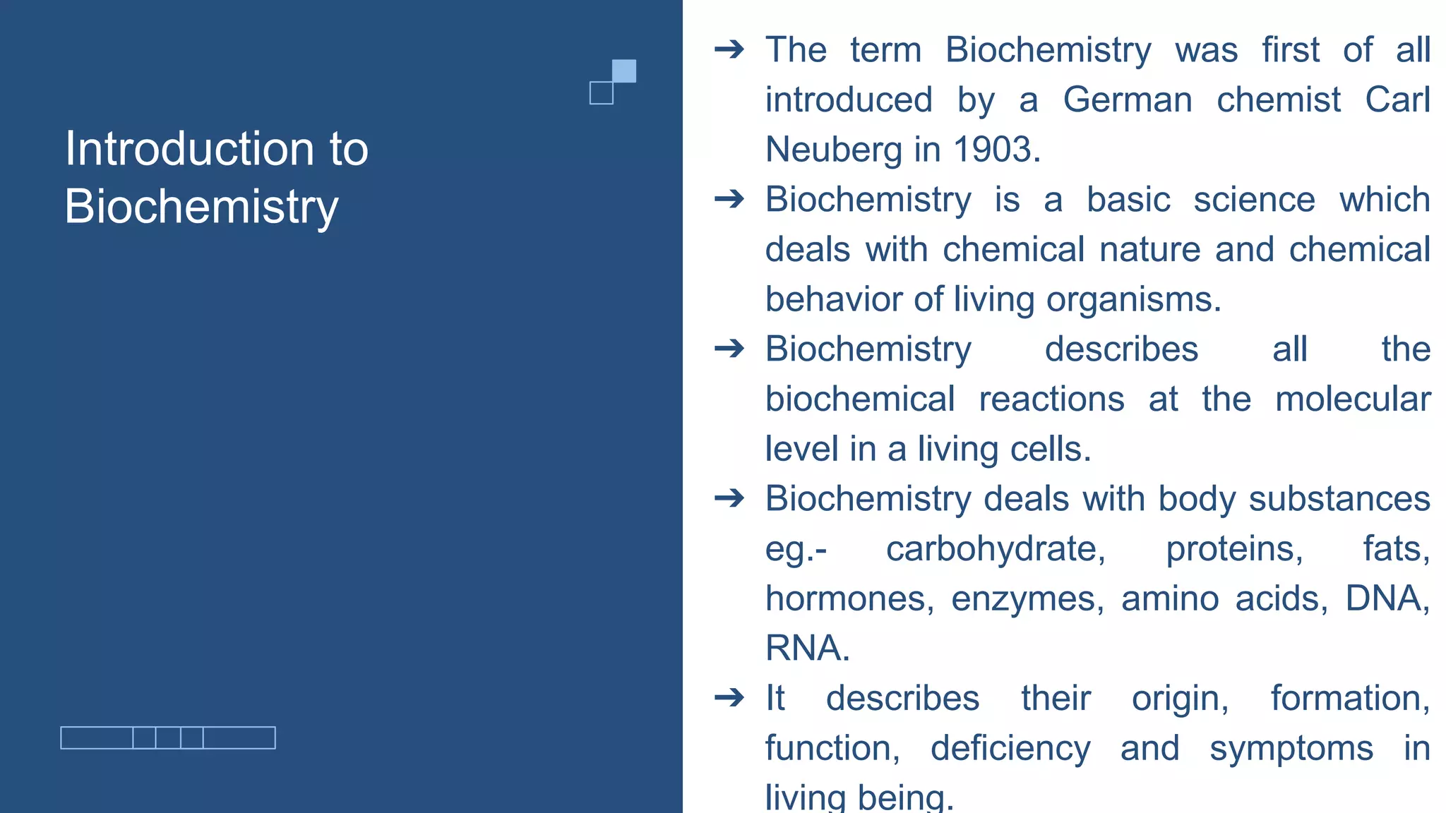 Introduction to biochemistry | PPT