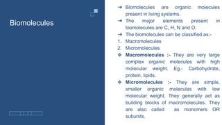 Introduction to biochemistry | PPT